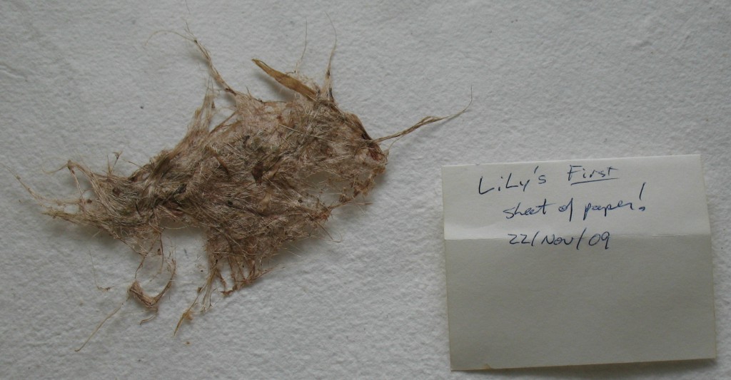 Lily’s first sheet of paper – the Papertrail