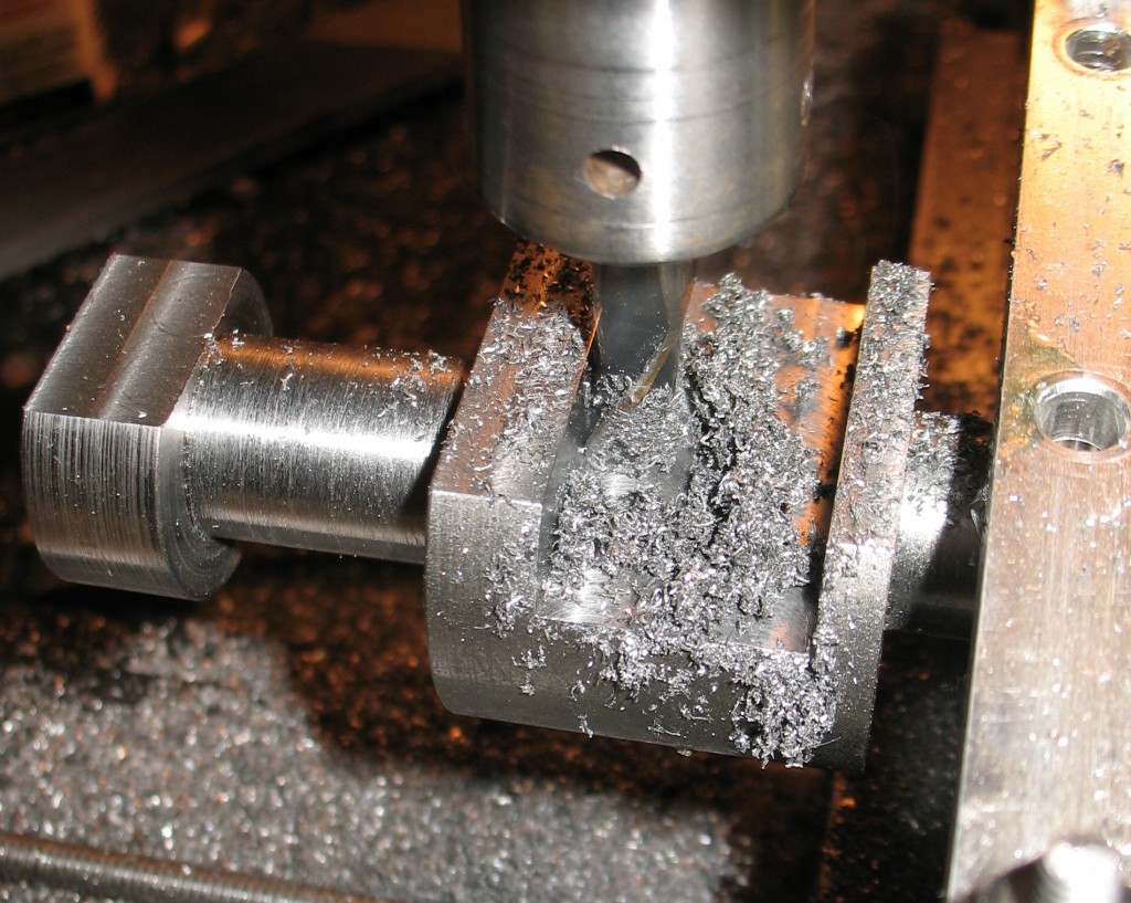 Monotype piston rod milling half-completed – the Papertrail